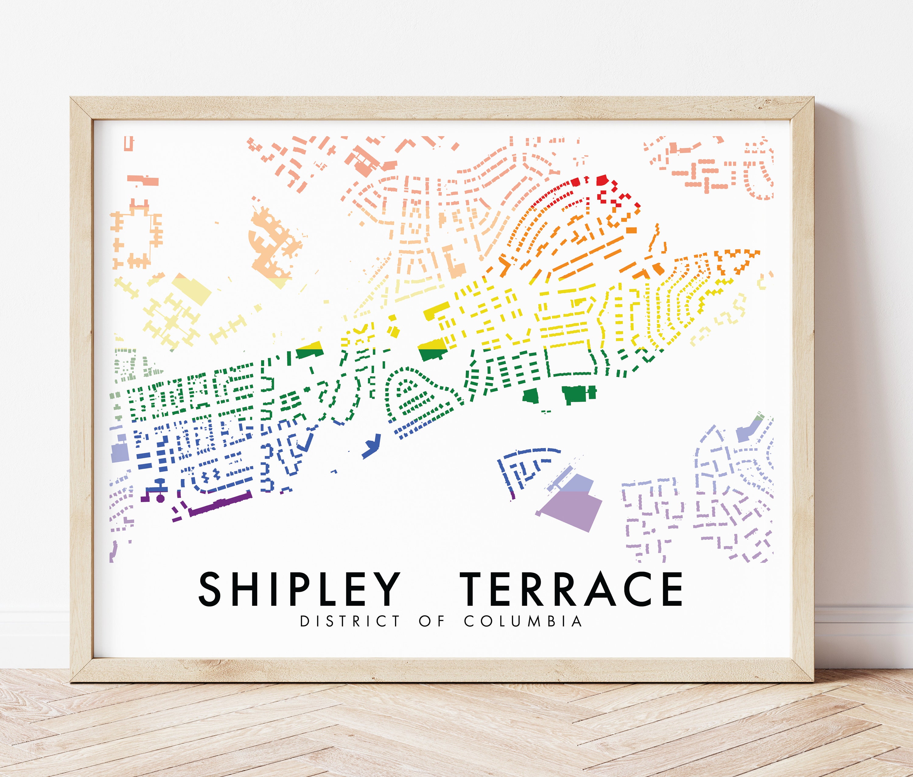 Shipley Terrace Neighborhood Figure-ground Poster - Etsy UK