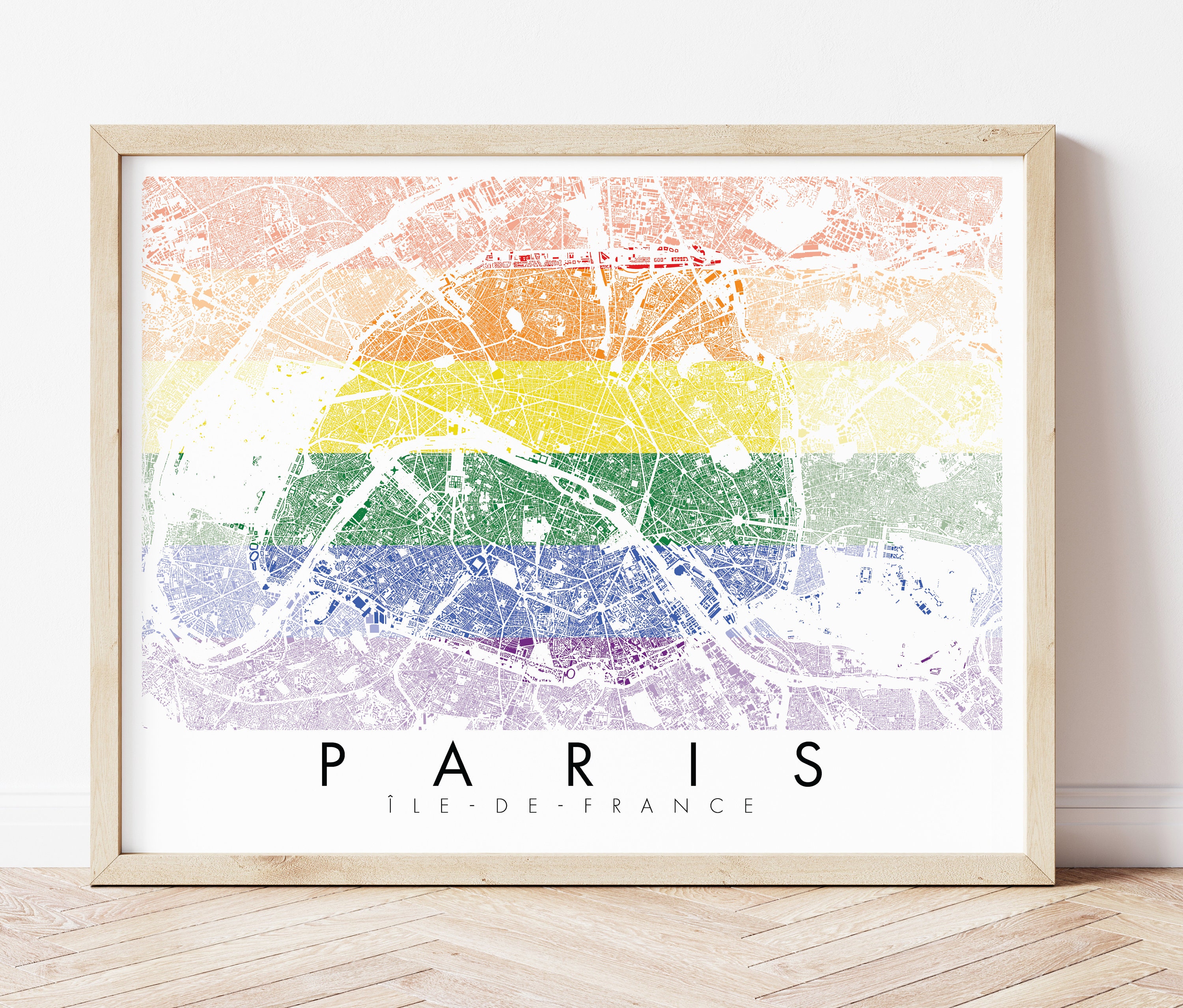 Paris Figure-ground Poster - Etsy