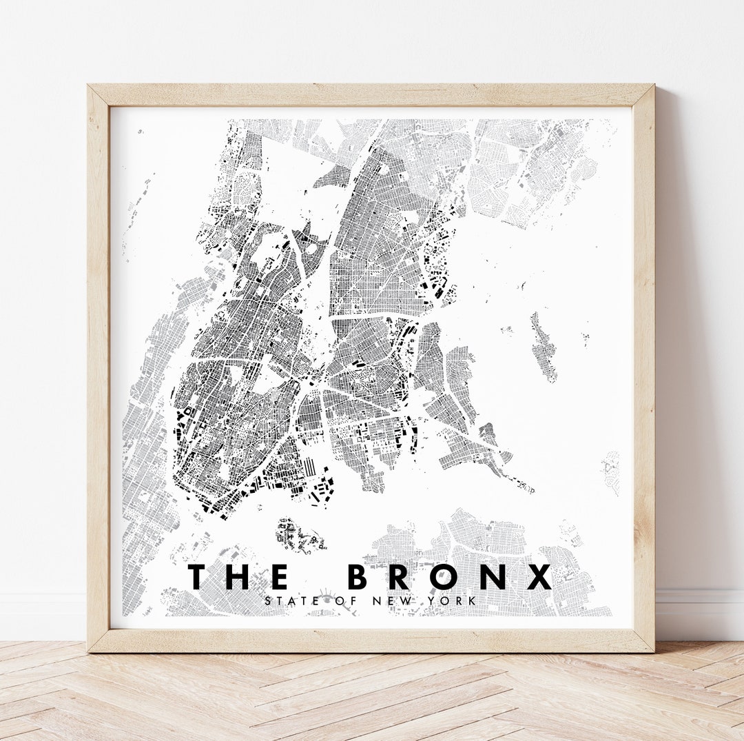 Bronx, NY Figure-ground Poster - Etsy