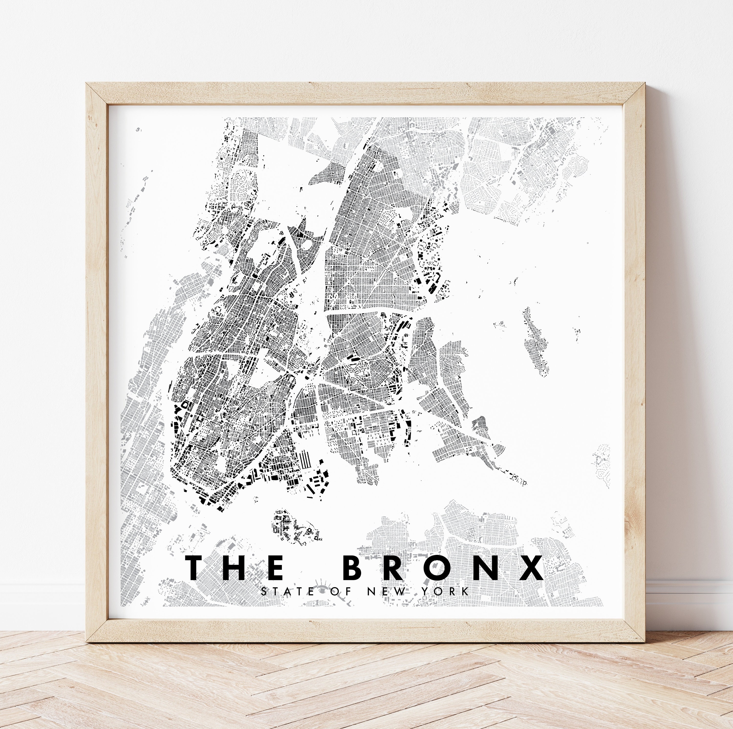 Bronx, NY Figure-ground Poster - Etsy