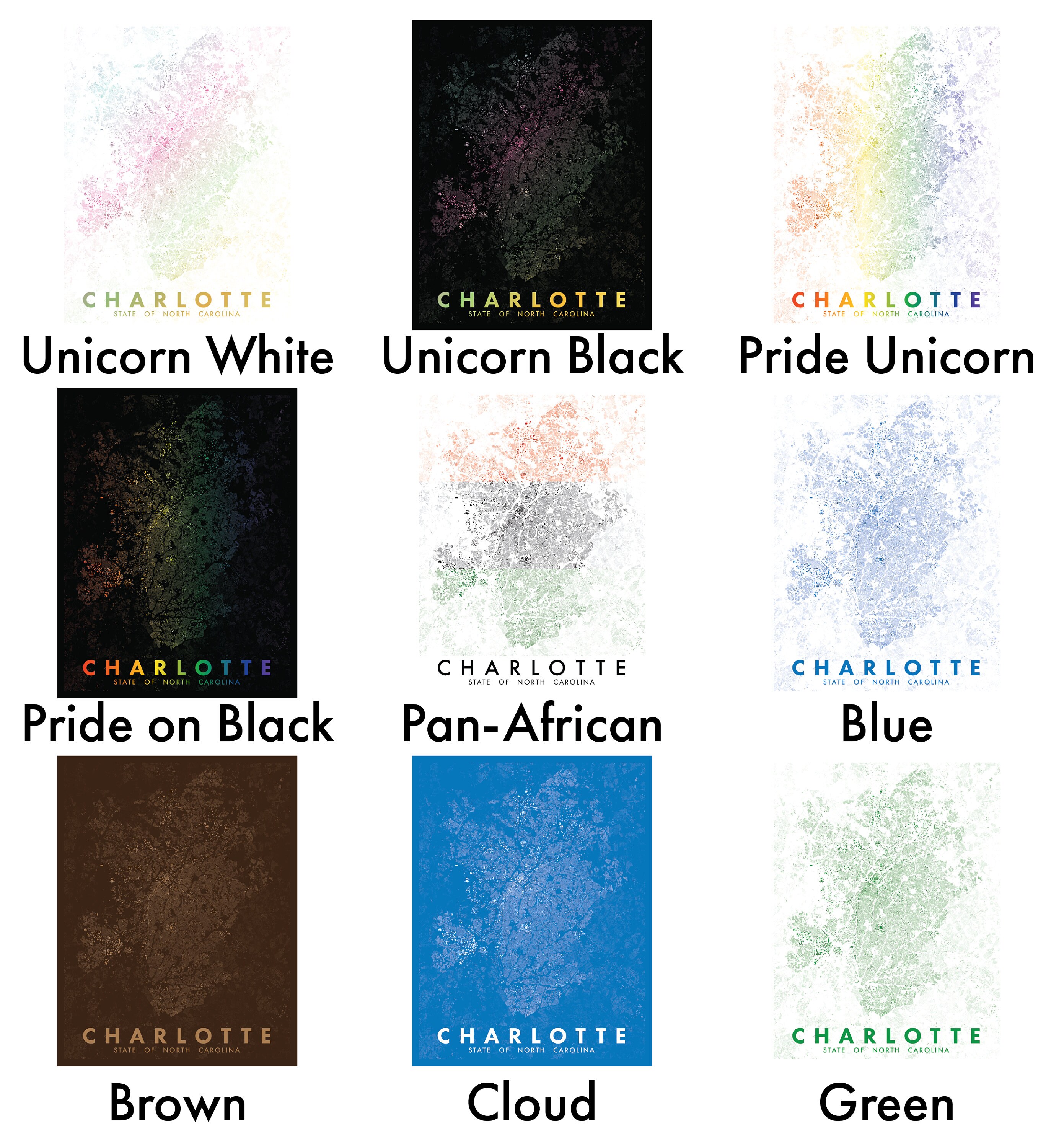 Charlotte Figure-ground Poster in Customizable Colors - Etsy