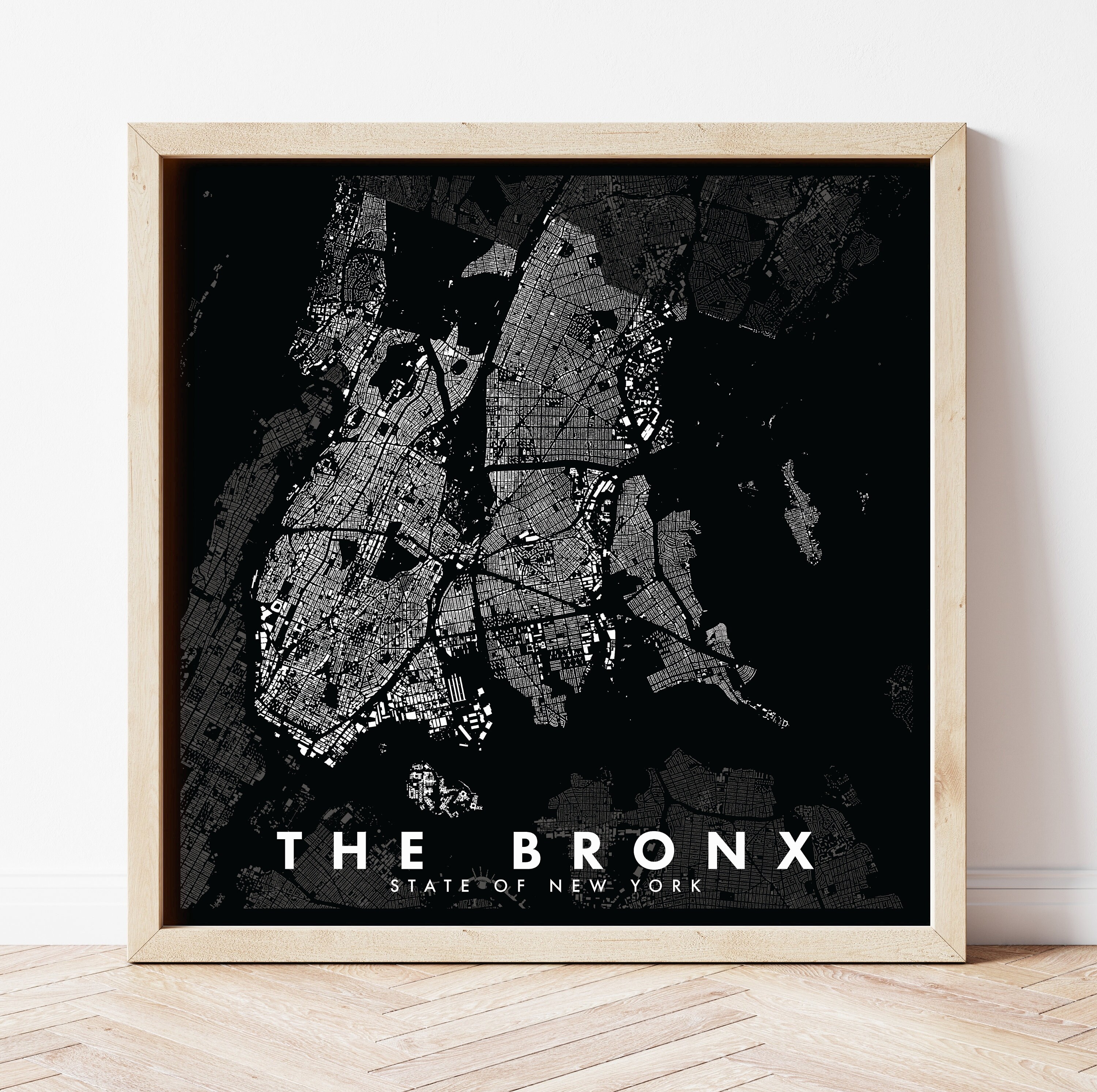 Bronx, NY Figure-ground Poster - Etsy
