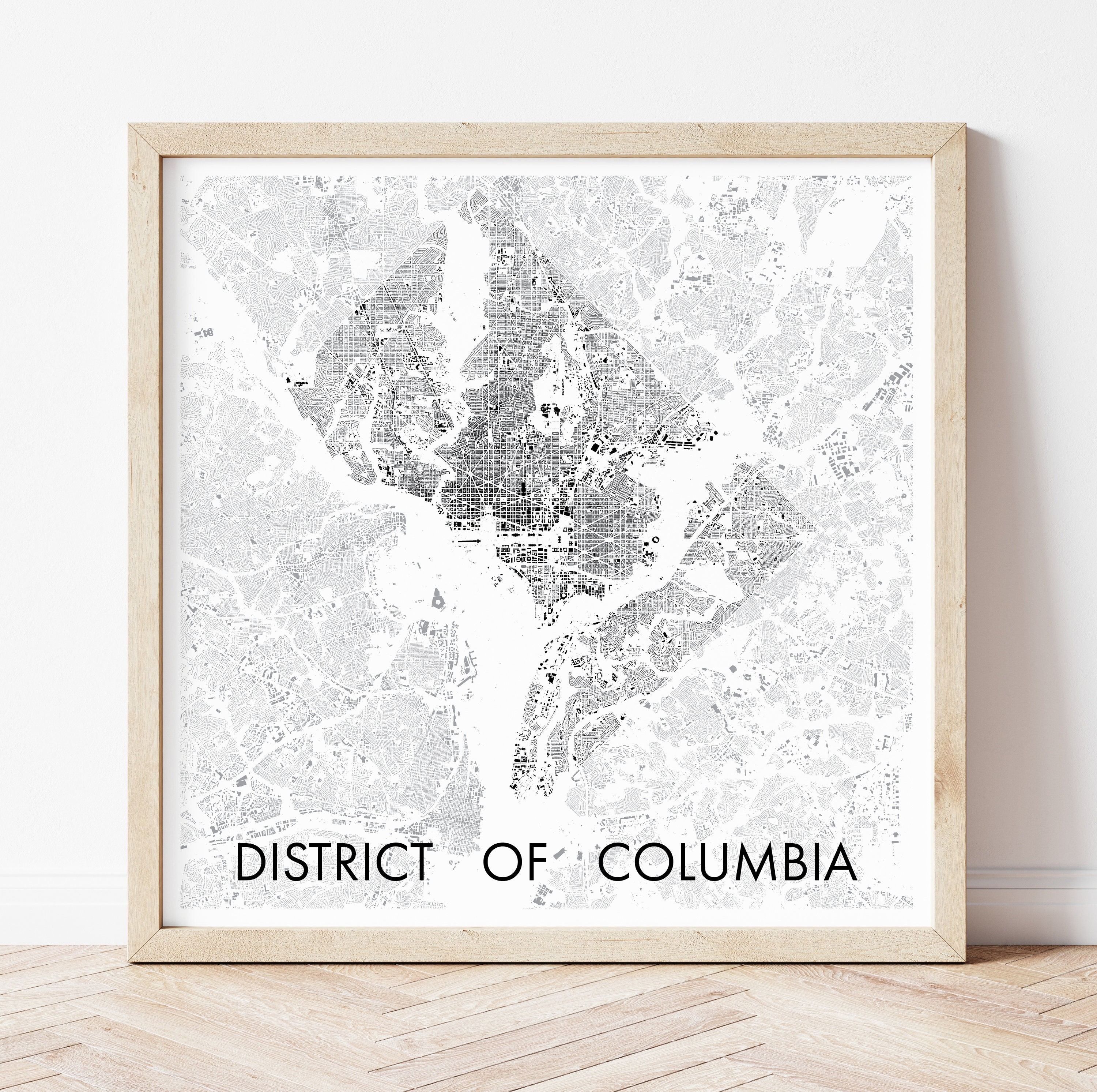 Washington, DC Figure-ground Poster - Etsy