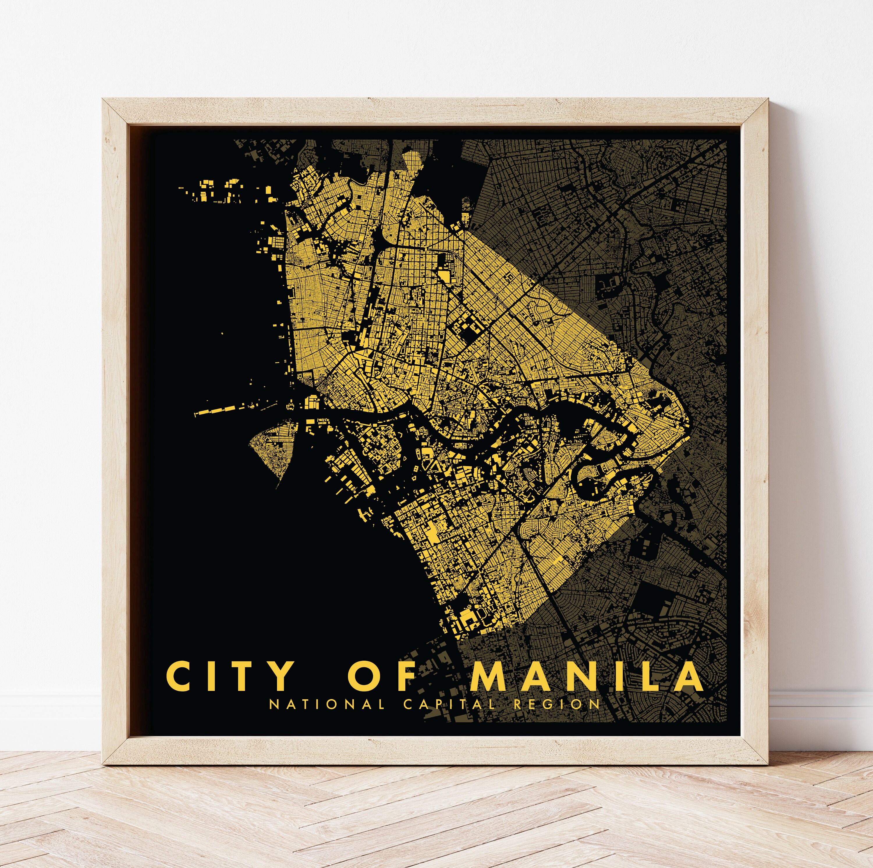 Manila, the Philippines Figure-ground Poster - Etsy
