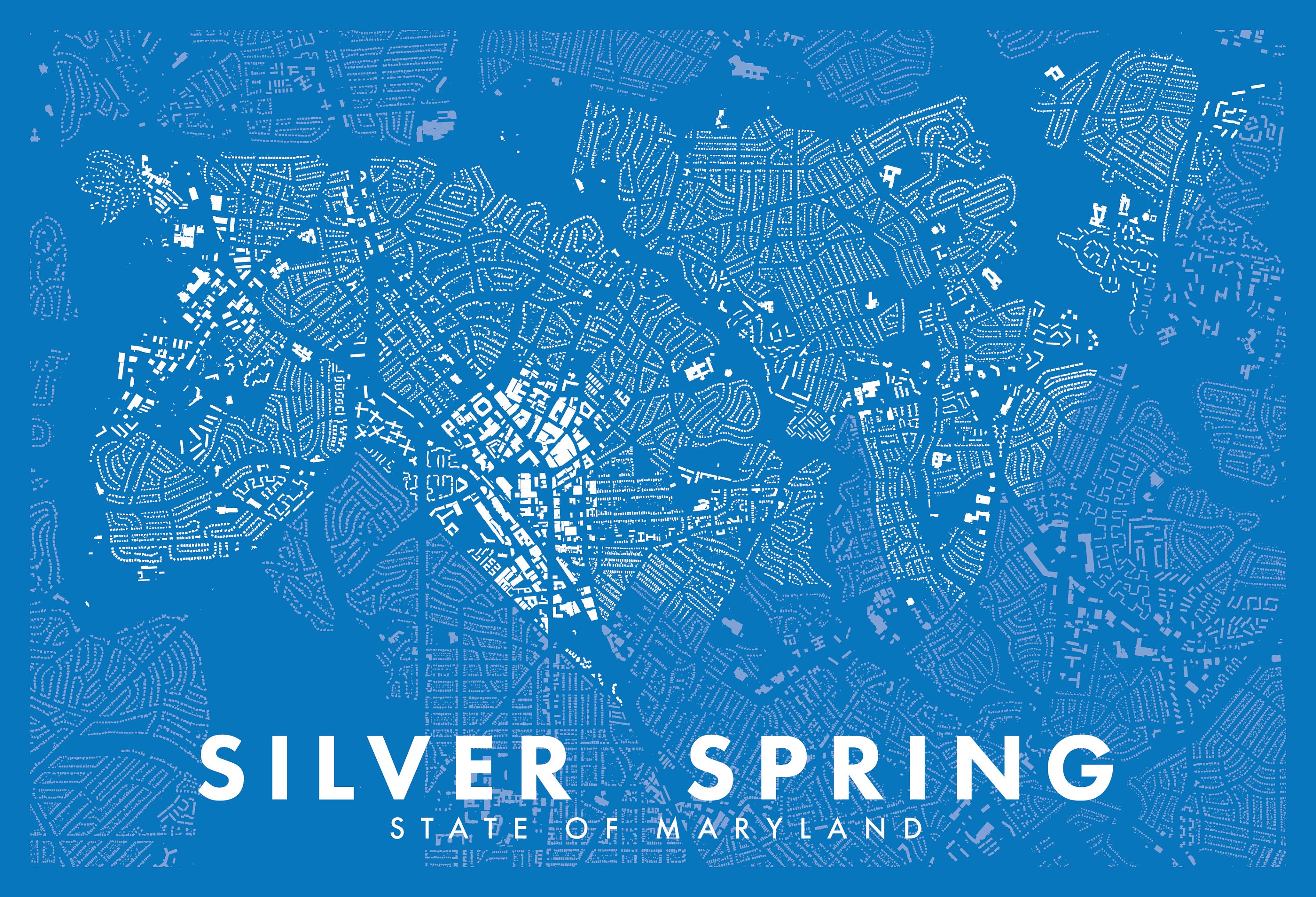 Silver Spring Figure-ground Poster - Etsy