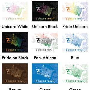 Georgetown Neighborhood Map - Etsy