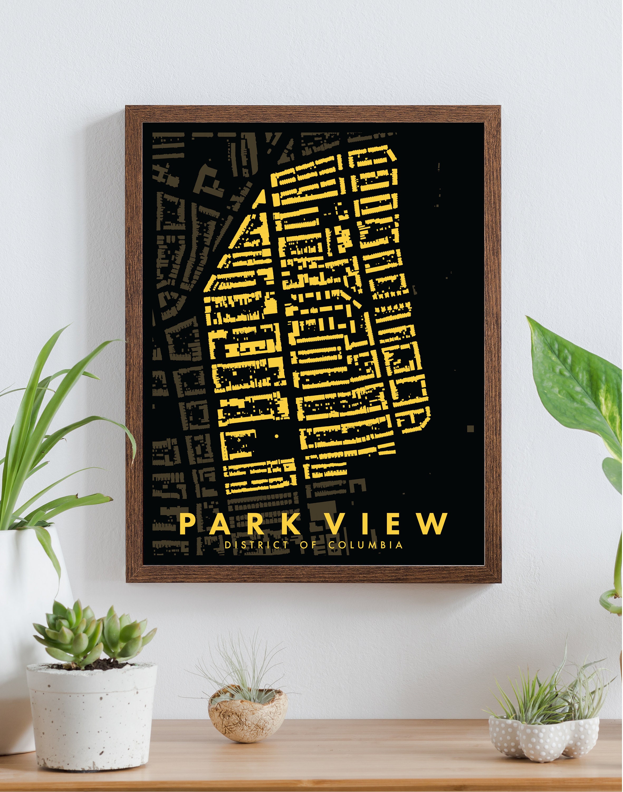 Park View, DC, Figure-ground Poster - Etsy