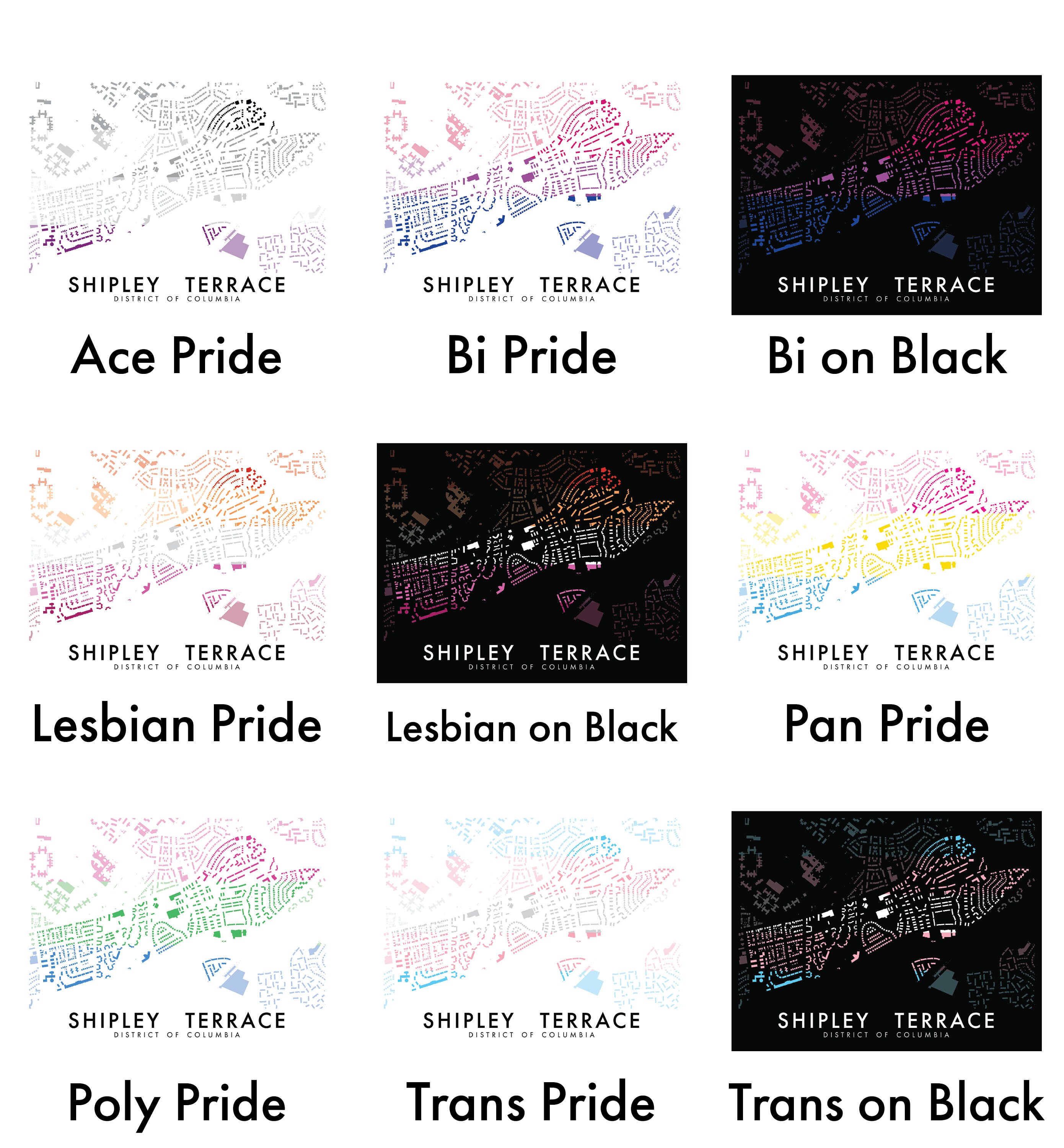 Shipley Terrace Neighborhood Figure-ground Poster - Etsy UK