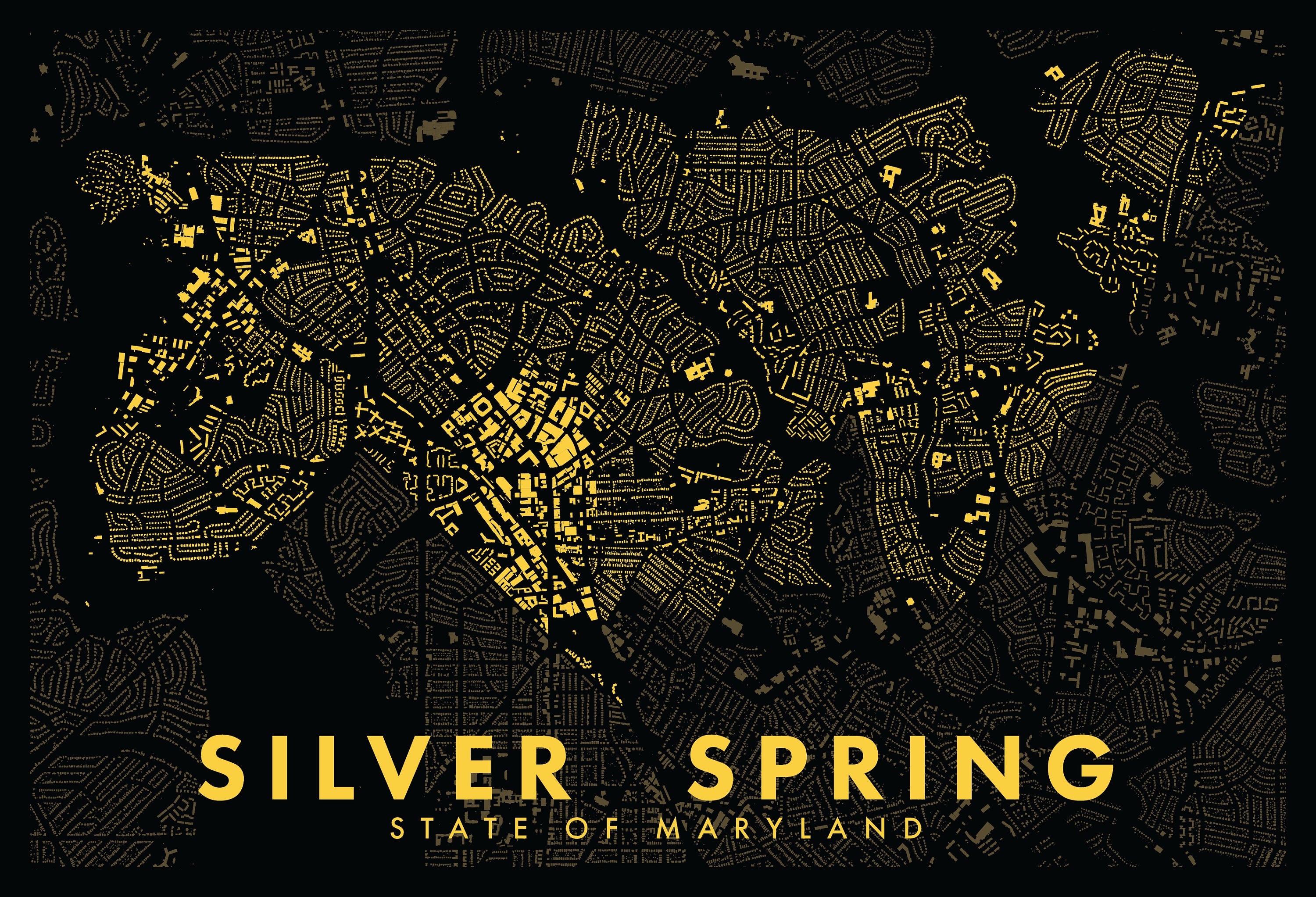 Silver Spring Figure-ground Poster - Etsy