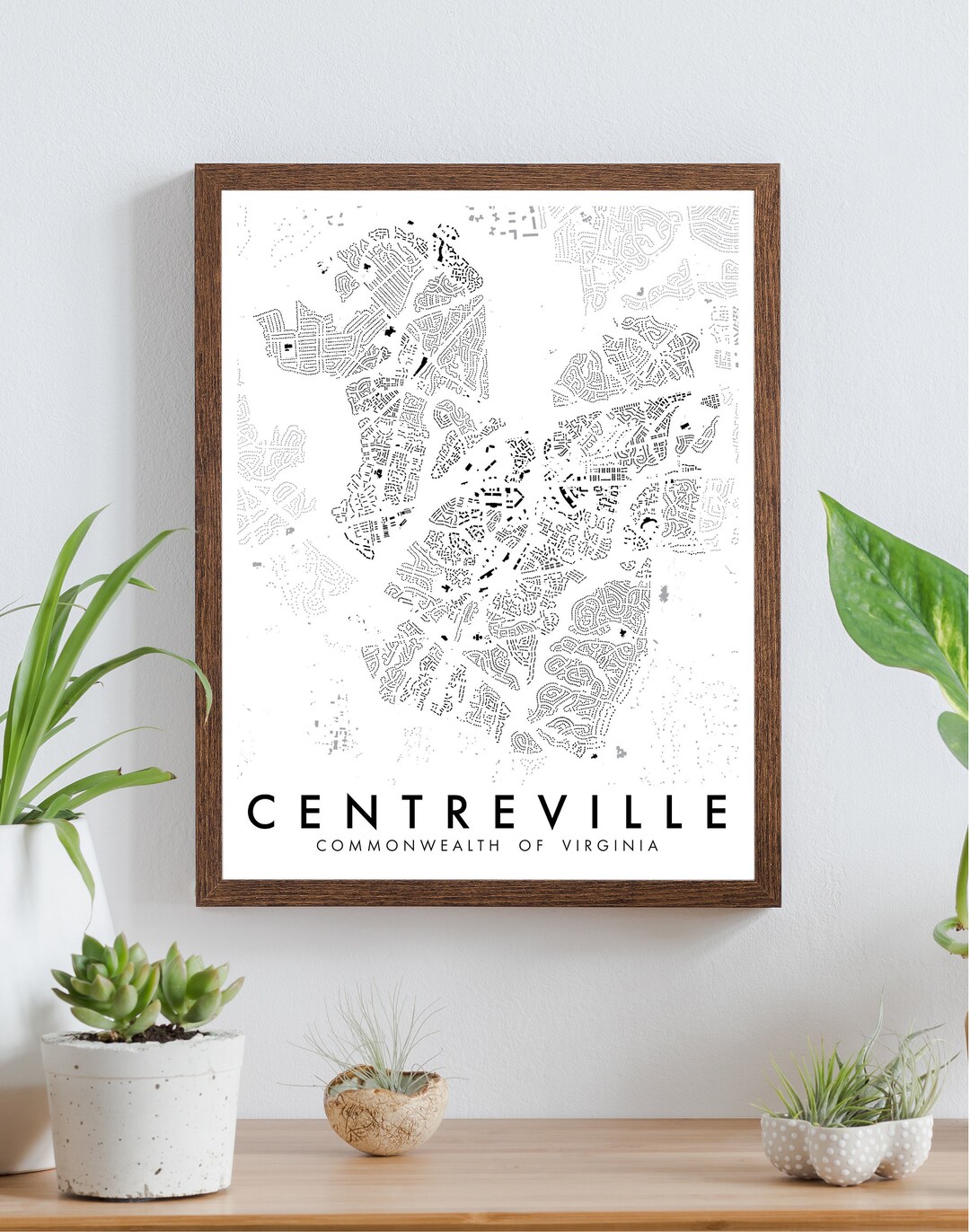 Centreville, Virginia Figure-ground Poster - Etsy