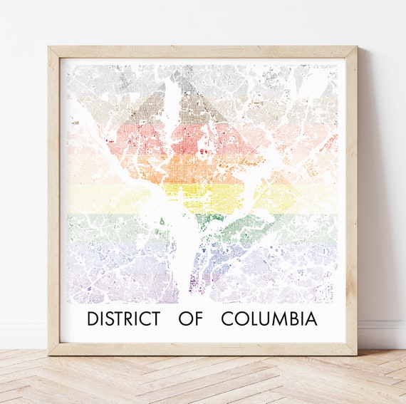 Washington DC Figure-ground Poster | Etsy