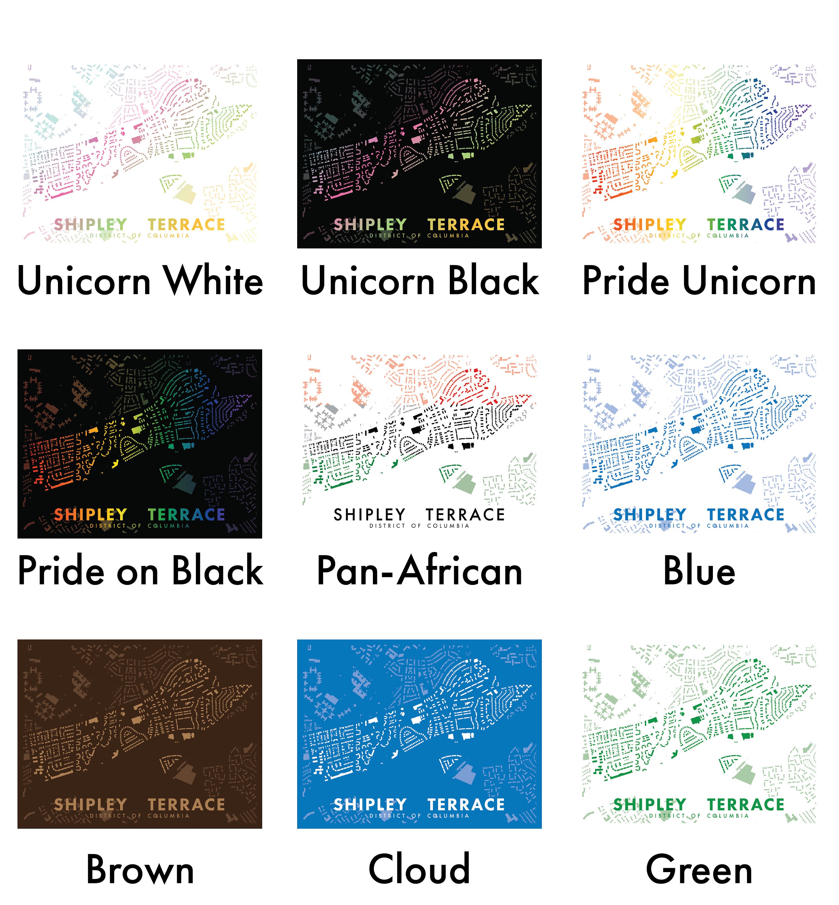 Shipley Terrace Neighborhood Figure-ground Poster - Etsy UK