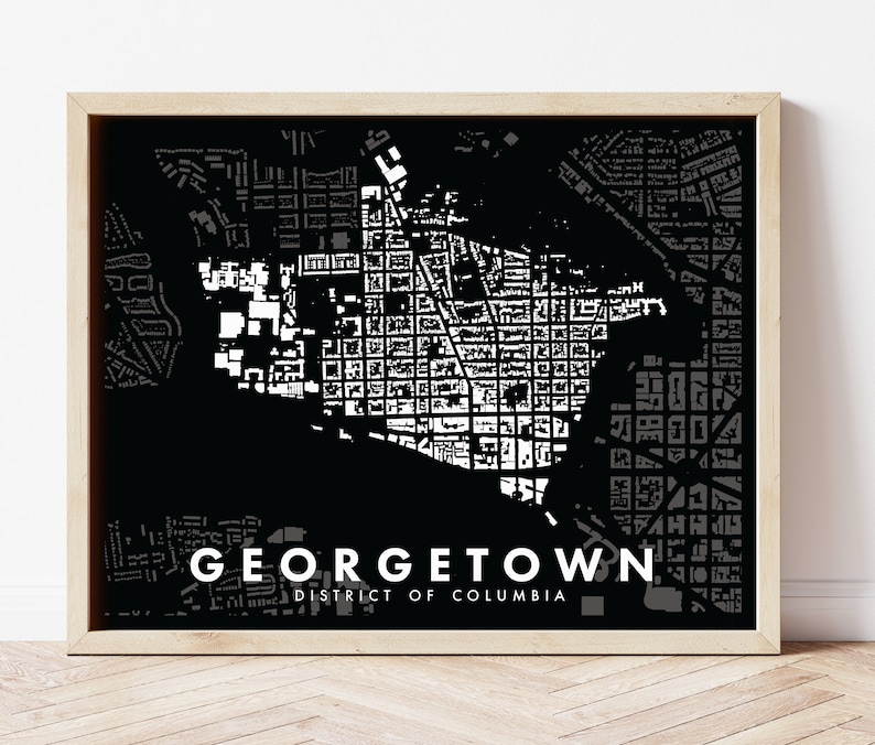 Georgetown Neighborhood Map - Etsy