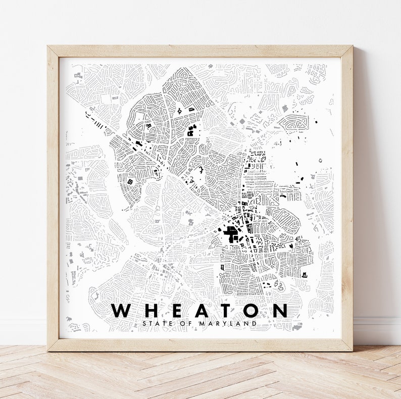 Wheaton, Maryland Figure-ground Poster - Etsy