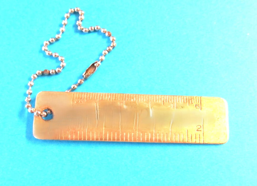 Short 1979 BRASS Metal 2-inch RULER KEYCHAIN - Etsy