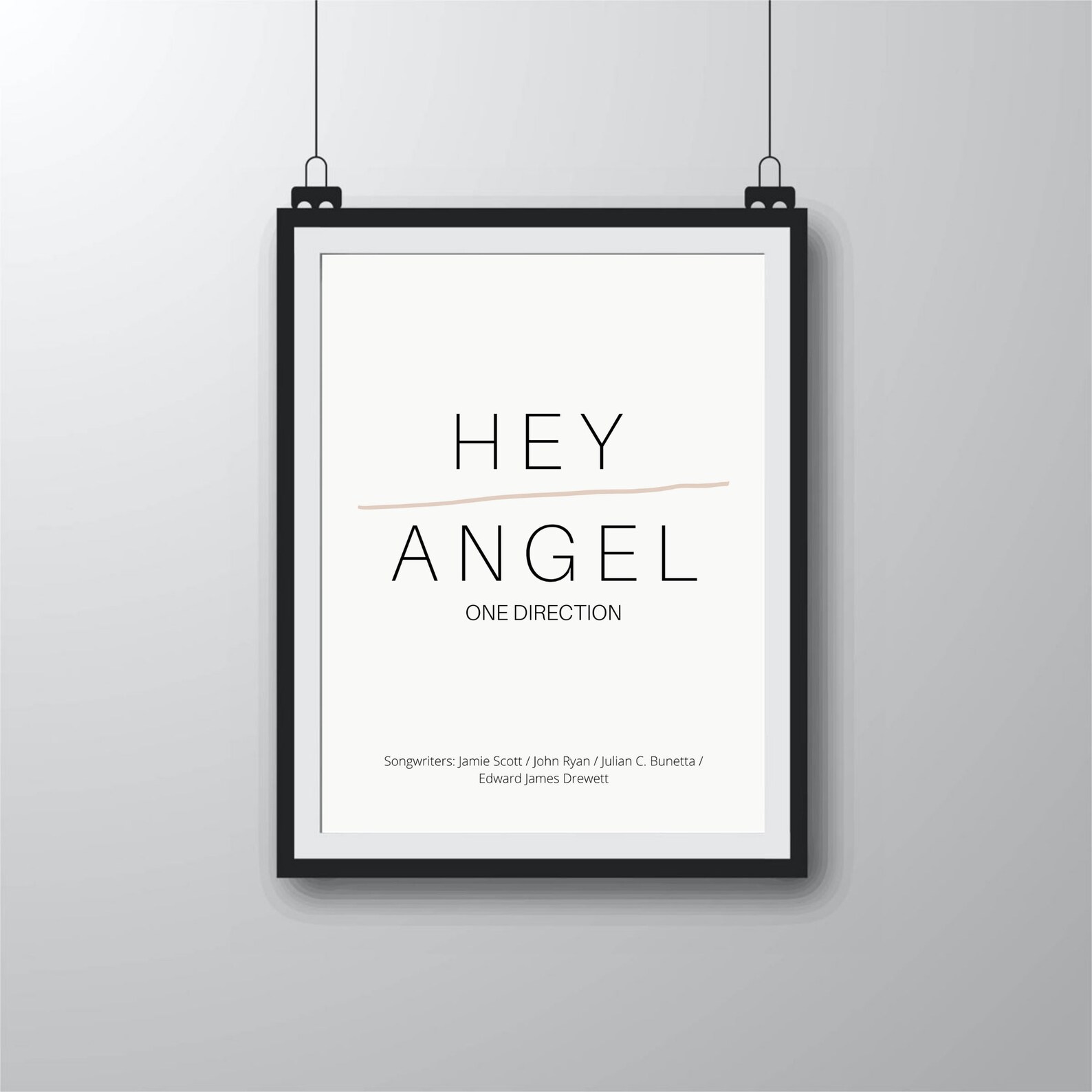 Hey Angel by One Direction poster Digital Prints Art | Etsy
