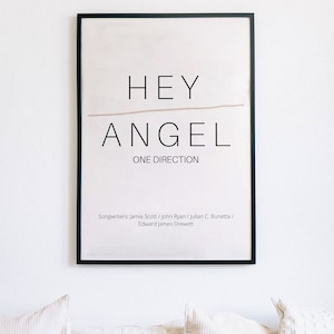 Hey Angel by One Direction poster Digital Prints Art | Etsy