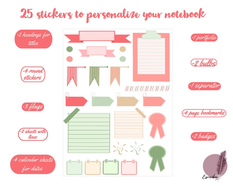 Digital Productivity Stickers for Goodnotes. iPad Planner Stickers ...