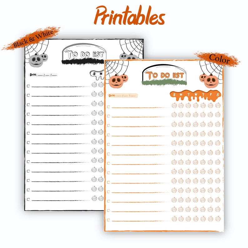 Halloween to Do List | Daily to Do List Printable and Digital | Daily ...