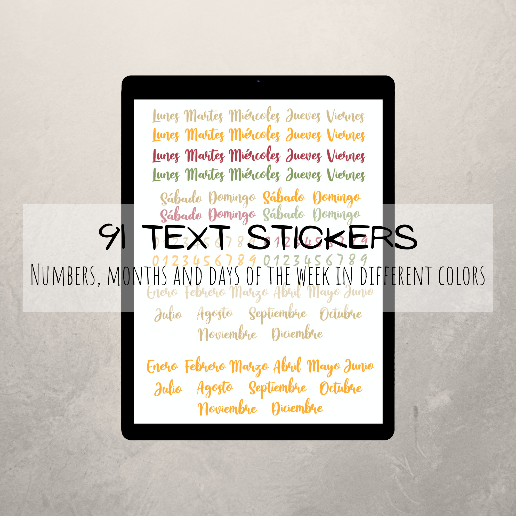 Digital Notebook Calendar and Daily Tasks Digital Stickers - Etsy