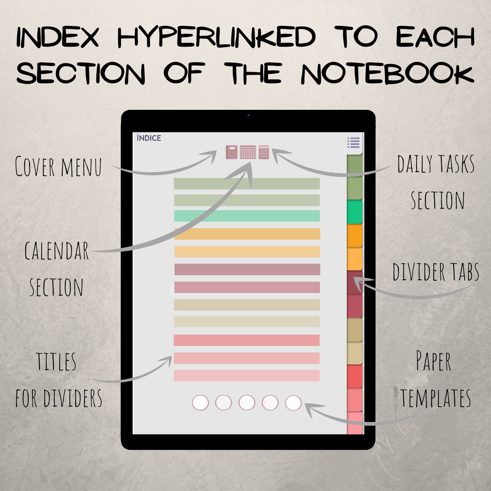 Digital Notebook, Calendar and Daily Tasks, Digital Stickers, Templates ...