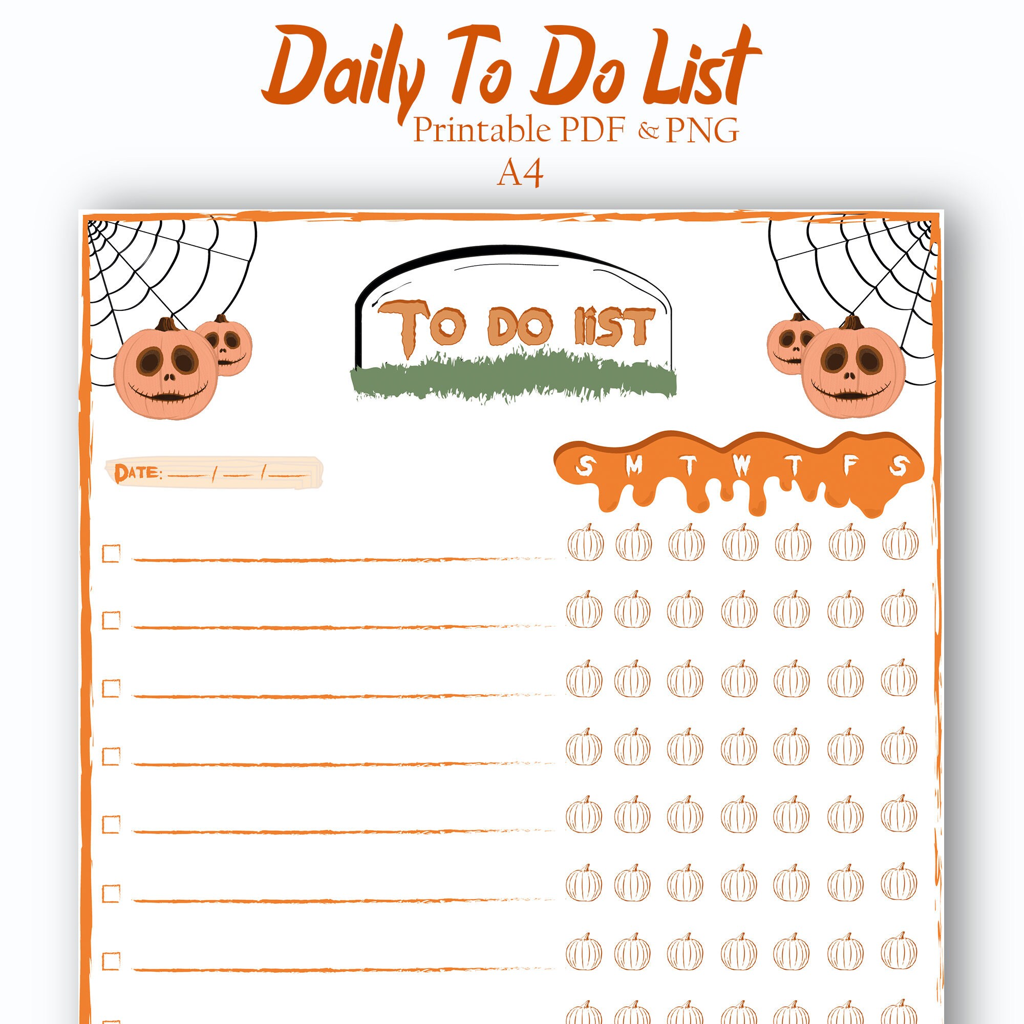 Halloween to Do List | Daily to Do List Printable and Digital | Daily ...
