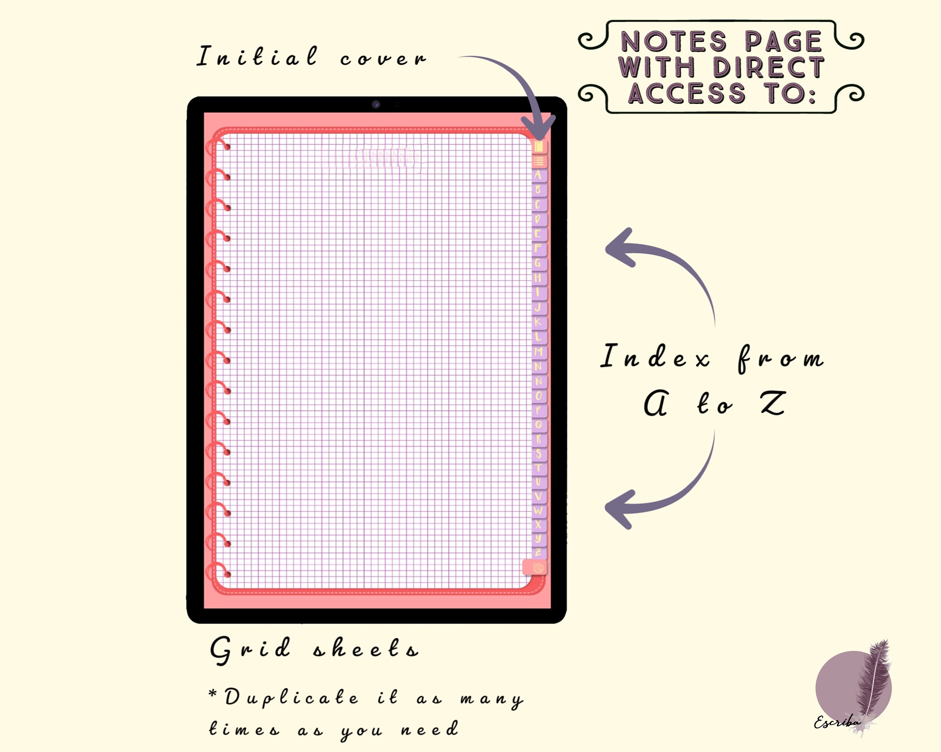 Hyperlink Notebook Digital Goodnotes Student App Etsy Espa a