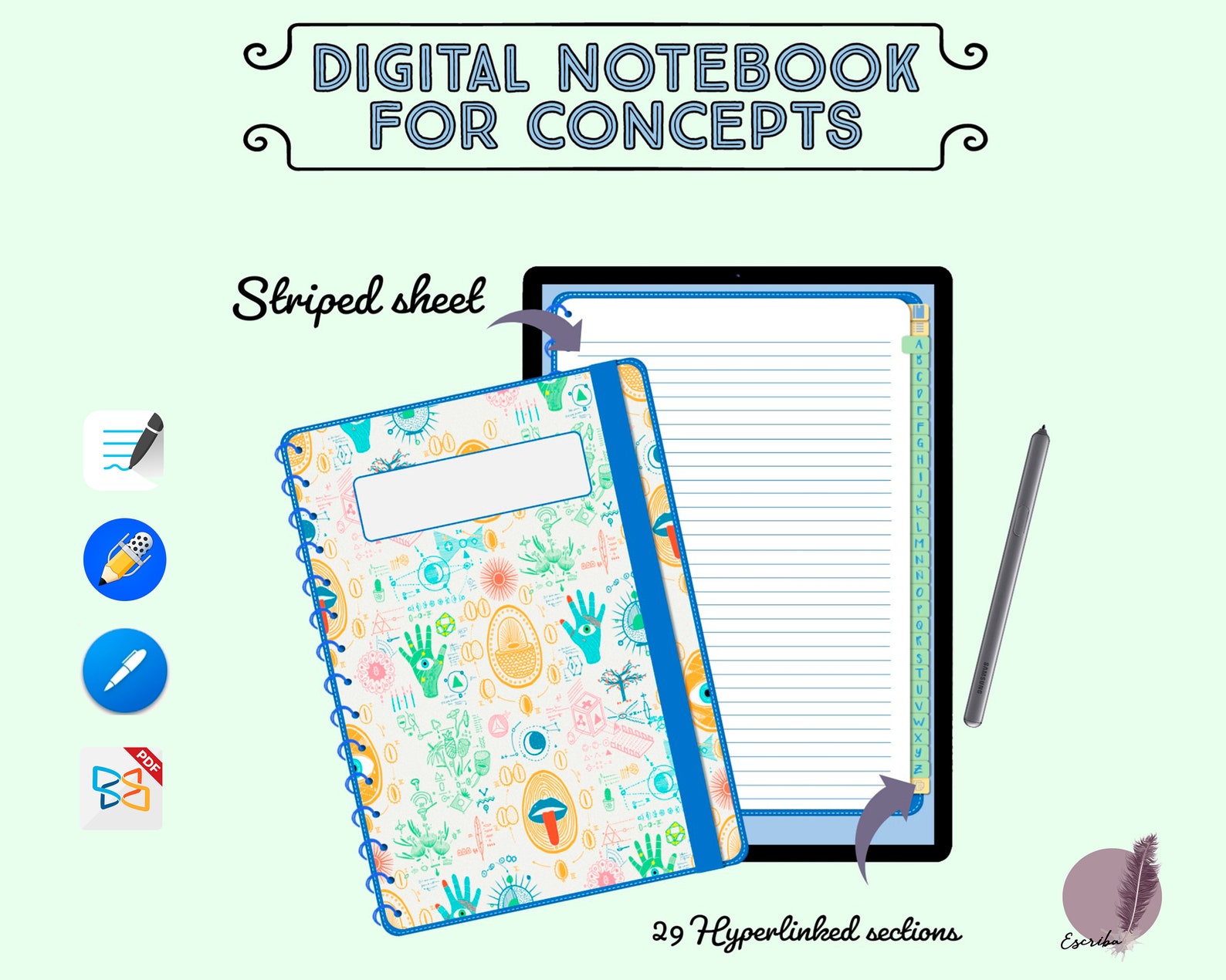 Hyperlink Notebook Digital-goodnotes Pdf - Etsy