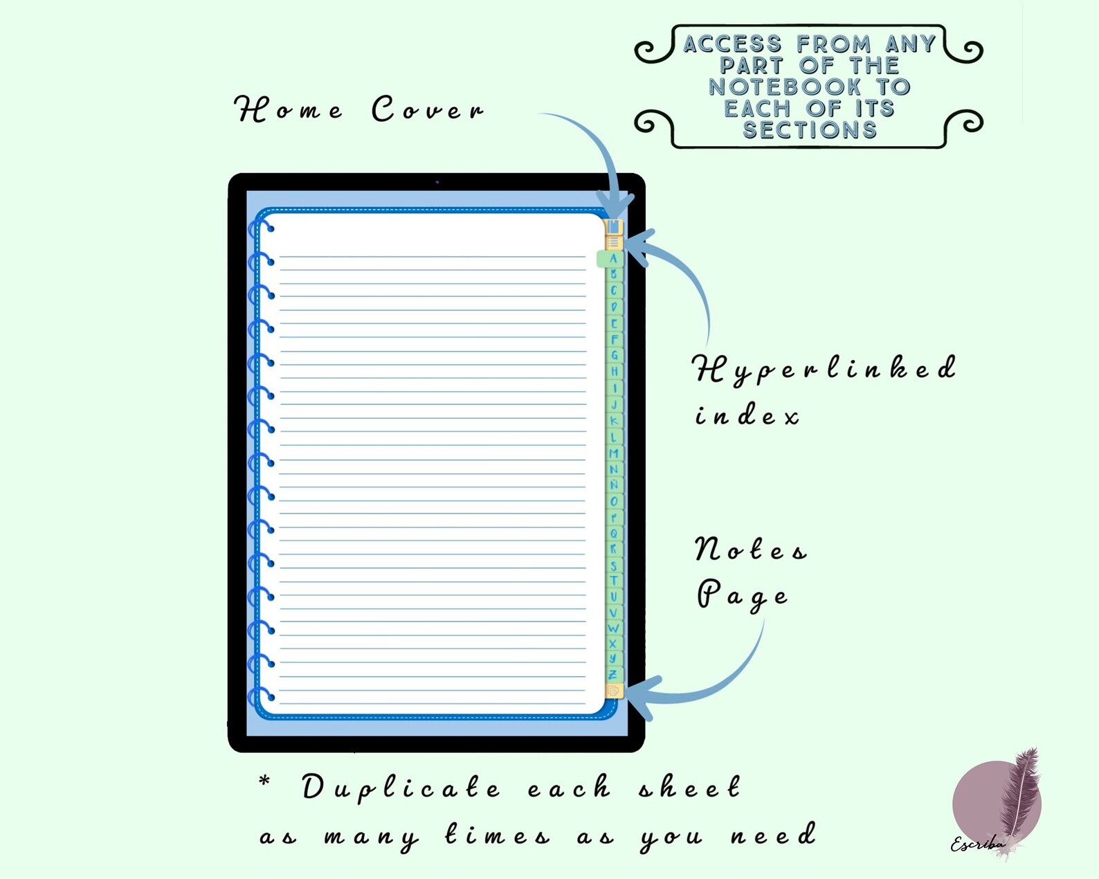 Hyperlink Notebook Digital-goodnotes Pdf - Etsy