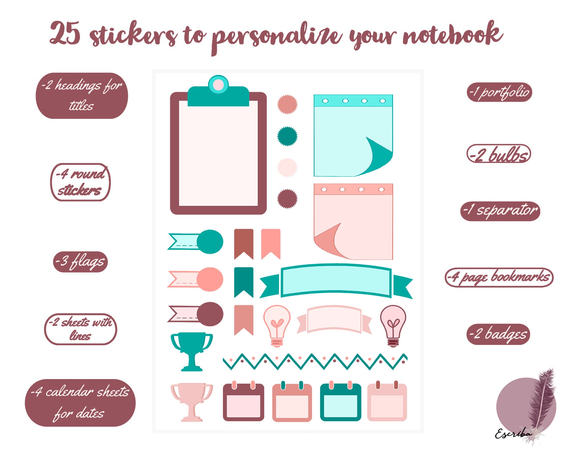 Digital Markers and Stickers. Transparent PNG Stickers. Stickers for ...
