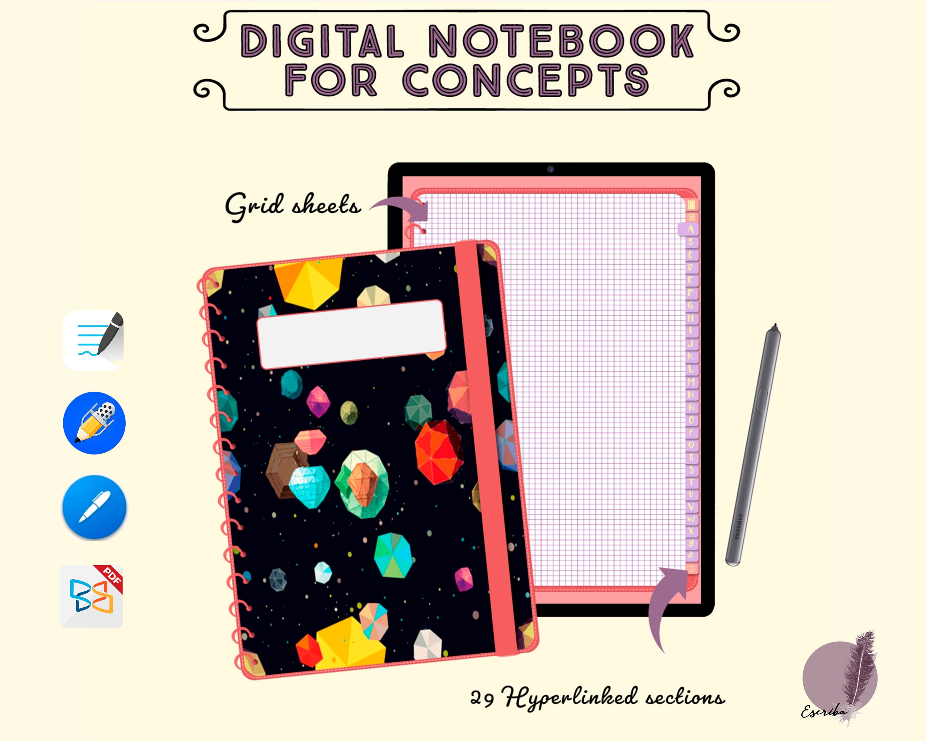 Hyperlink Notebook Digital Goodnotes Student App Etsy Espa a