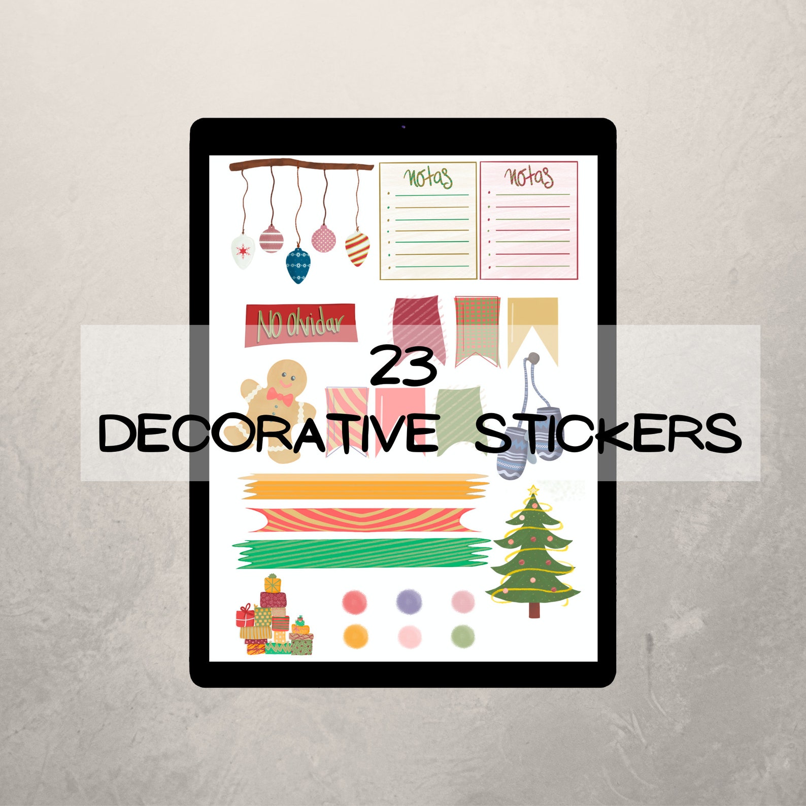 Digital Notebook Calendar and Daily Tasks Digital Stickers - Etsy