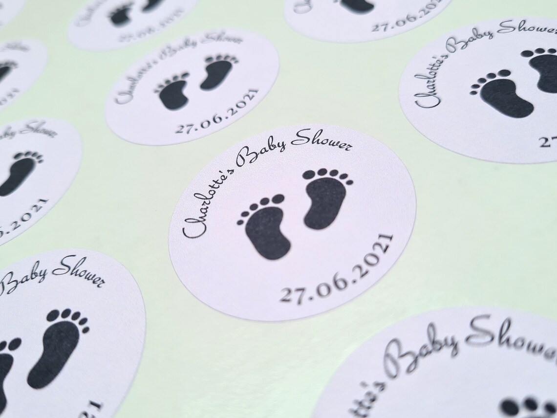 Custom Baby Shower Stickers Baby Shower Stickers Thank You | Etsy