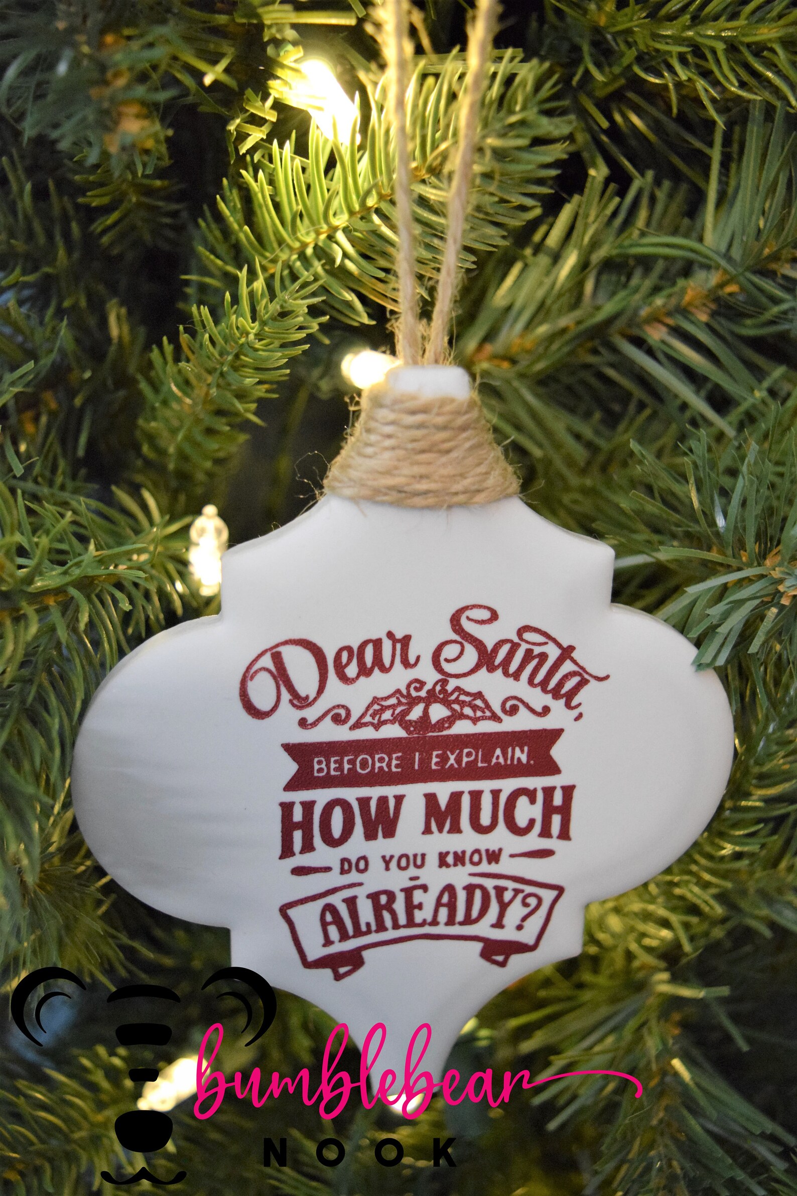 Sassy Christmas Ornaments/tile Ornaments/dear Santa/christmas - Etsy