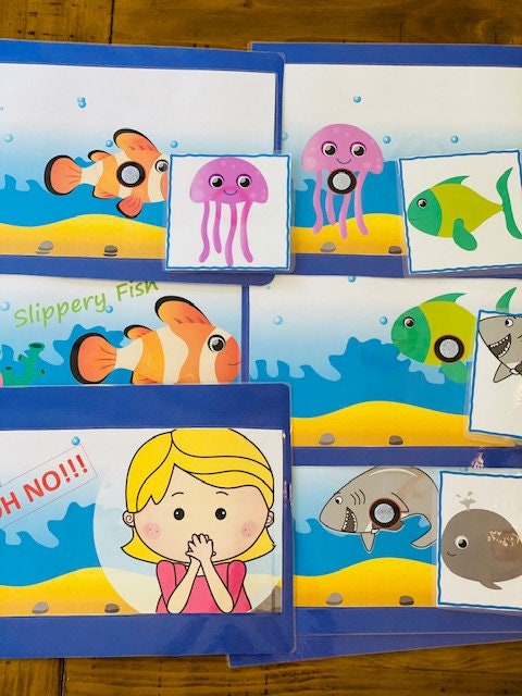 Slippery Fish Interactive Book - Etsy