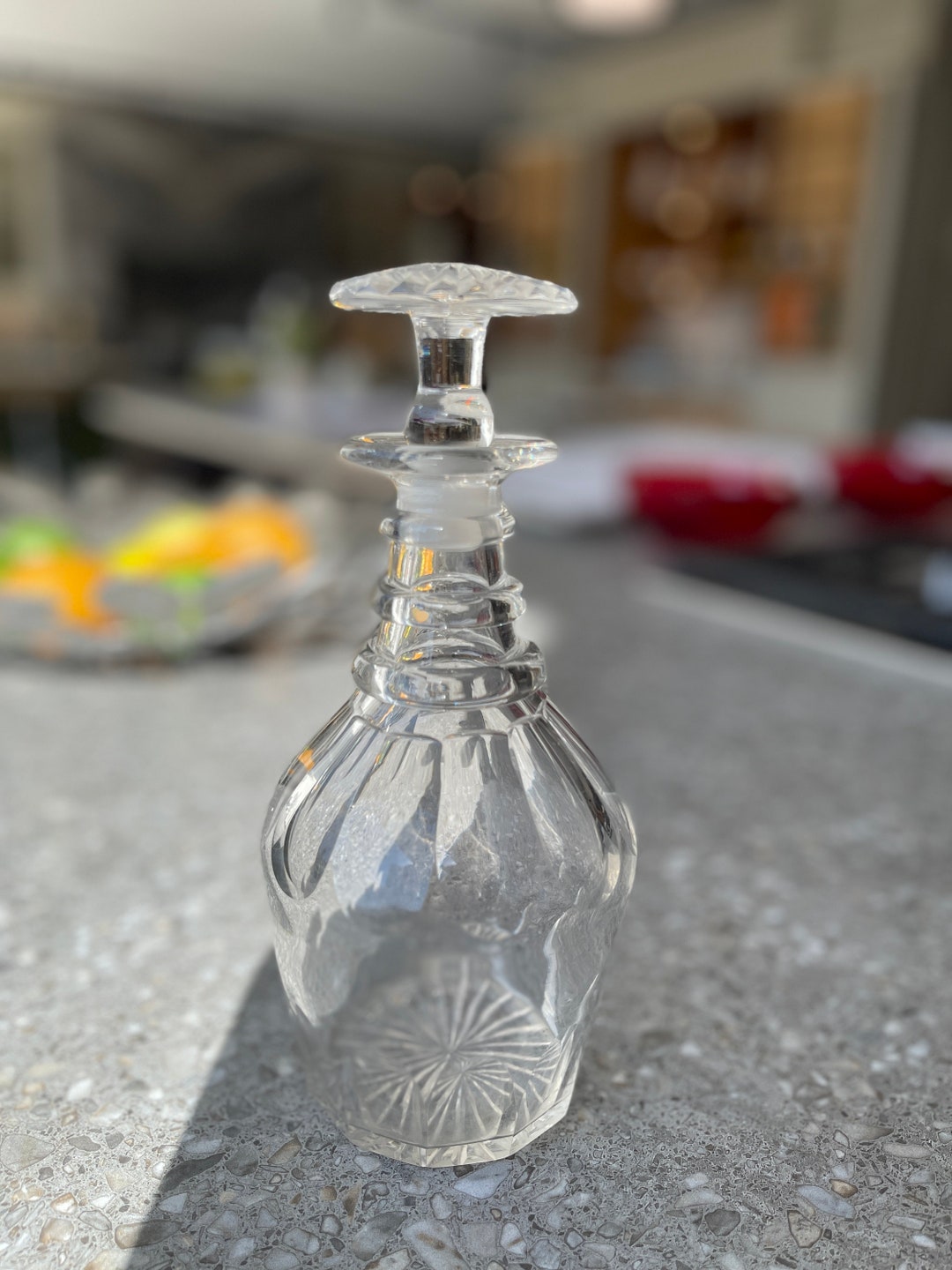 Victorian Mallet Glass Shape Decanter Antique English Glass 19th ...