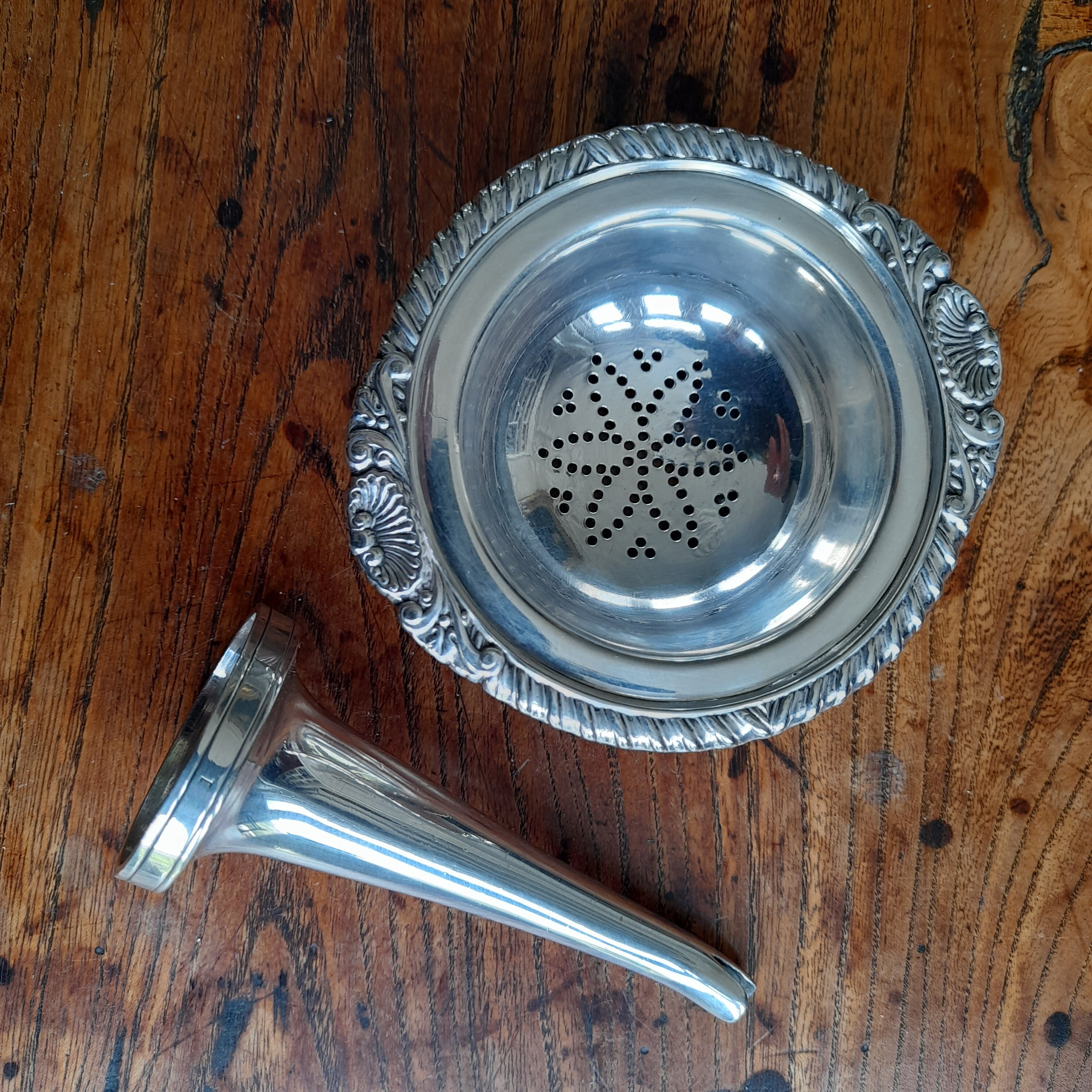 Georgian Hallmarked Solid Silver Wine Funnel Sommelier/enologist ...