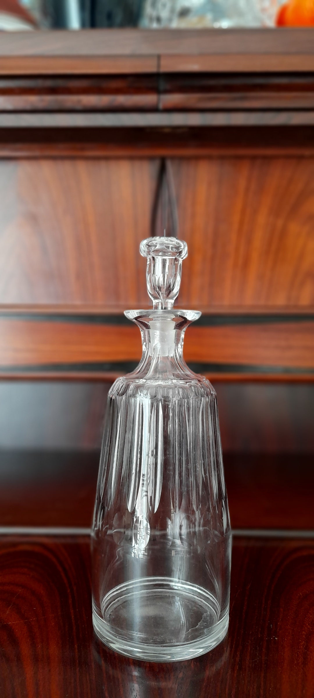 Victorian Wine Decanter Antique Glass Cut Collectible Vintage Bell ...