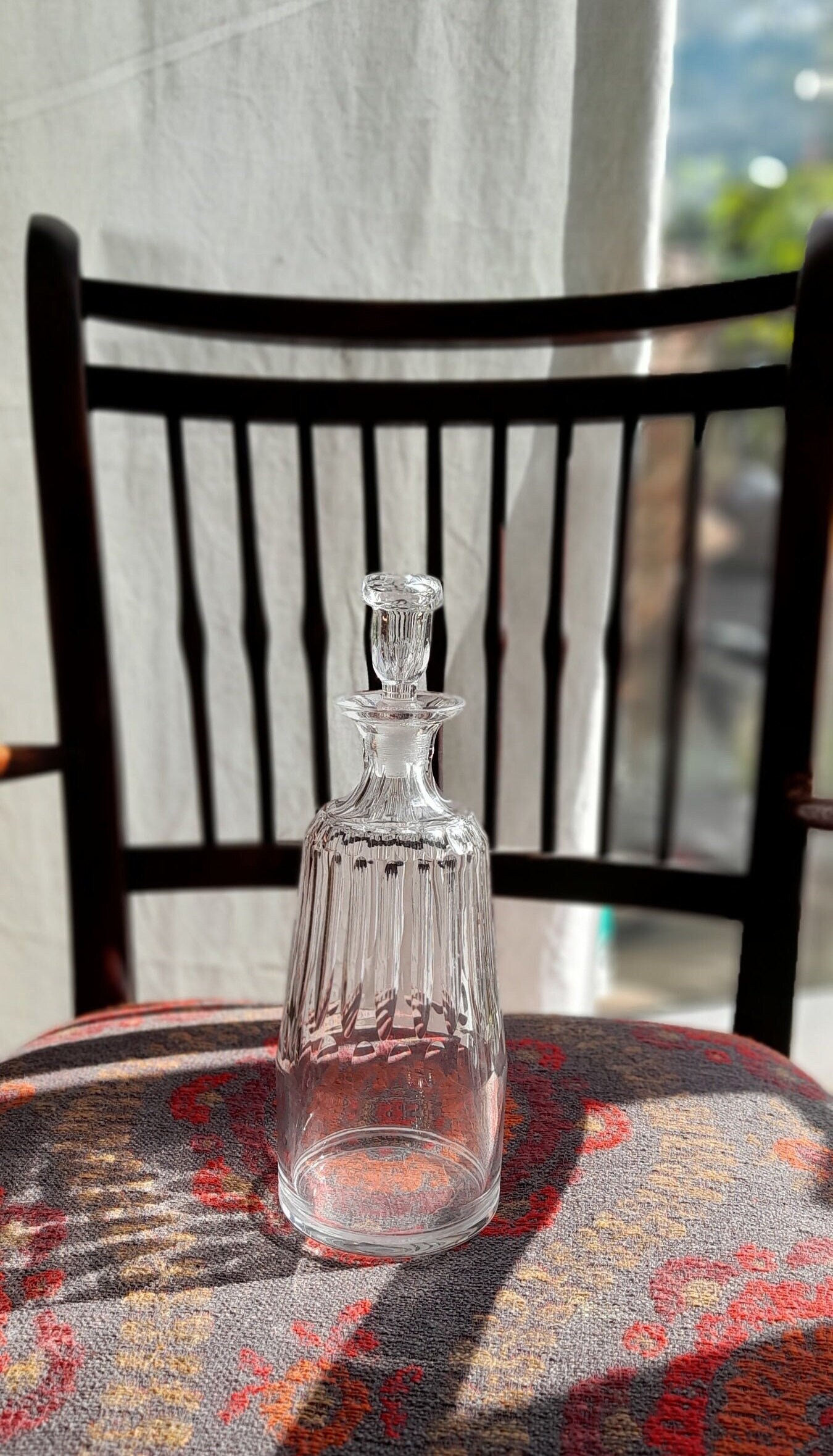 Victorian Wine Decanter Antique Glass Cut Collectible Vintage Bell ...
