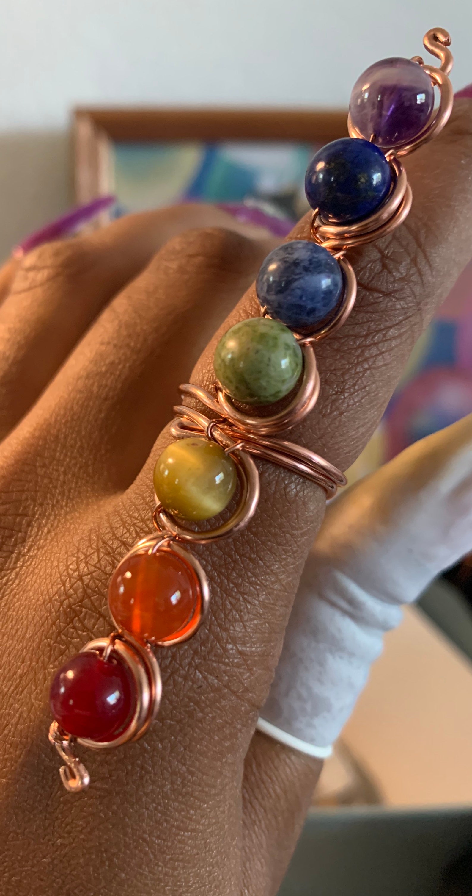 7 Chakra Ring - Etsy