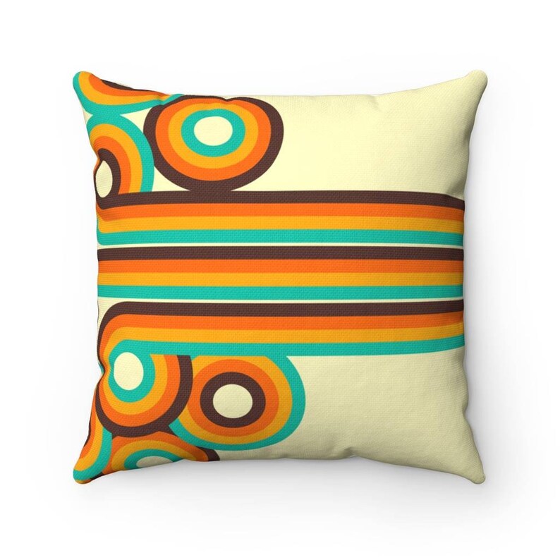 Mid Century Modern Pillow Case 60s Retro Pillow Green - Etsy