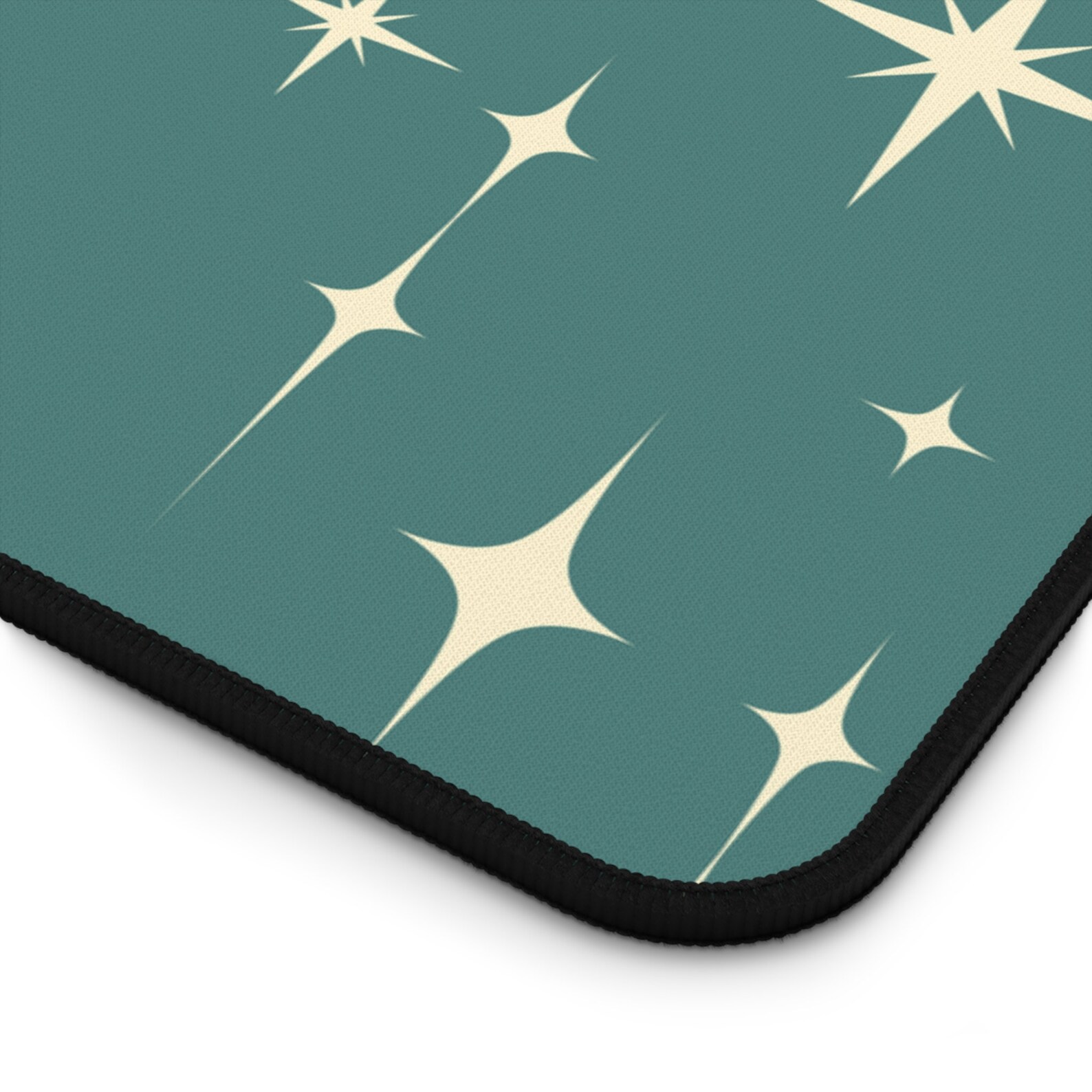 Blue Desktop Mat Retro Desk Blotter Mid Century Modern Desk Mat Full ...