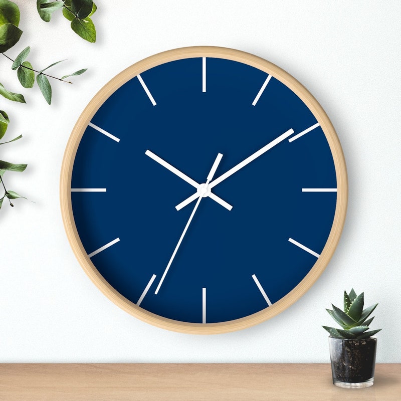 Blue Wall Clock - Etsy Australia