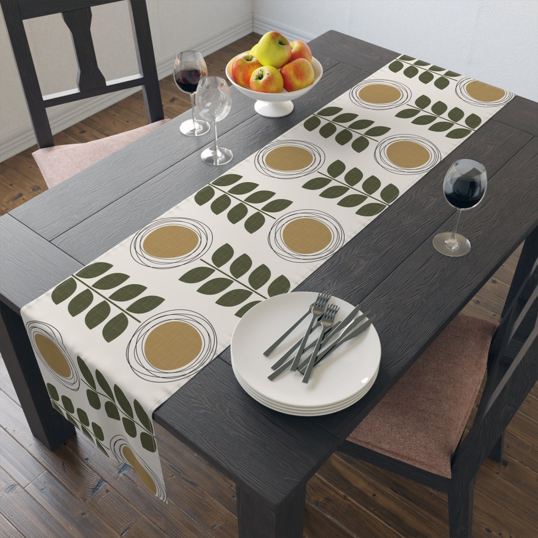 Scandinavian Table Runner Dandelion Kitchen Dinning Table Runner Mid ...