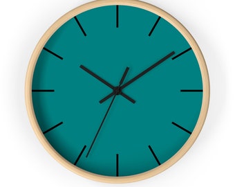 Teal Wall Clock - Etsy