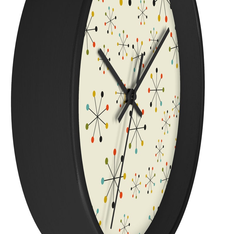 Mid Century Modern Wall Clock Atomic Starburst 50s 60s Retro - Etsy