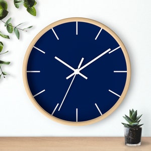 Wall Clock Classic Minimalist Gray Blue Clock White Pink Clock Mustard ...