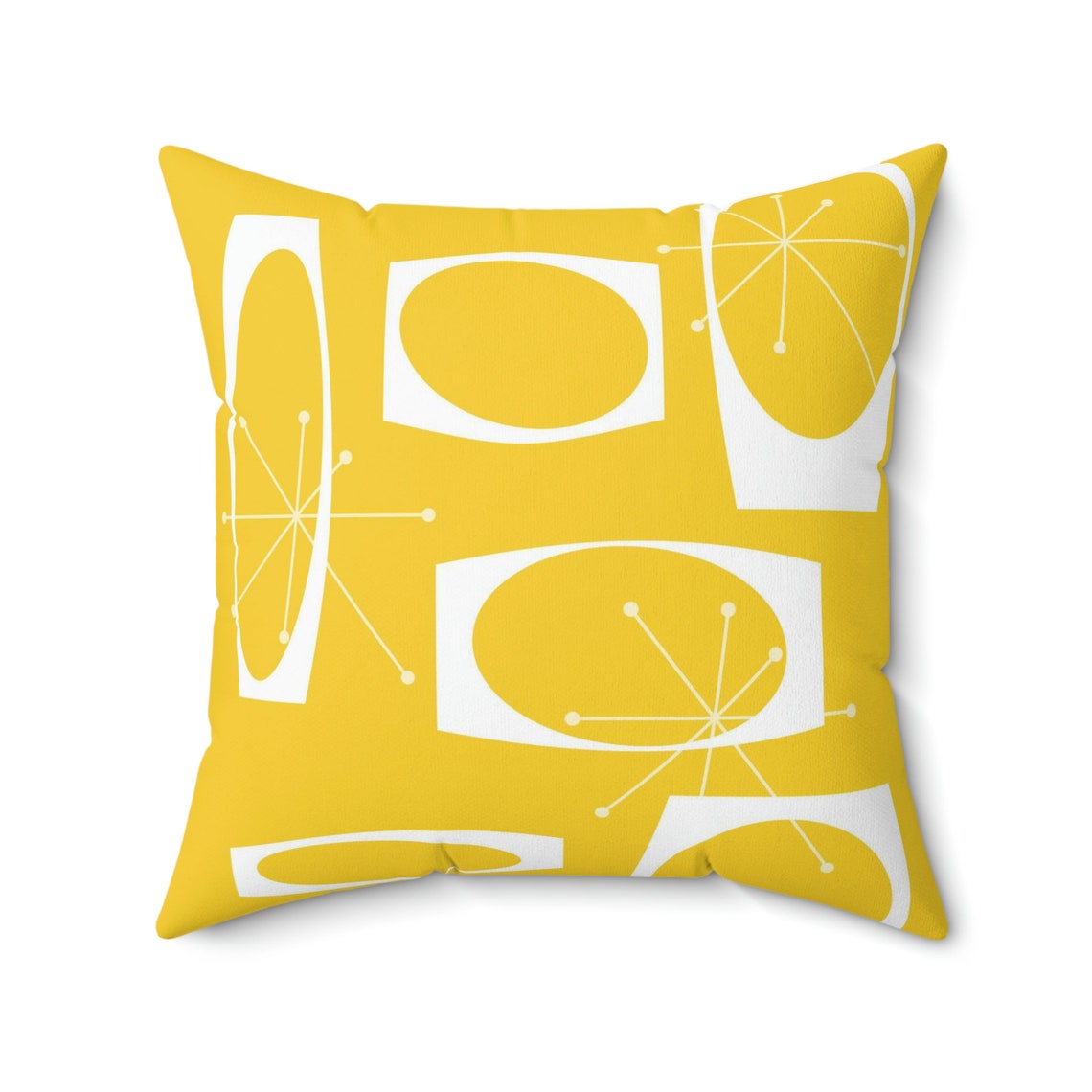 Mustard Yellow Pillow Covers Retro Mid Century Modern Atomic - Etsy
