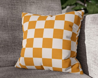 Checkered Pillow Case Hunter Green Checkerboard Pillow Cover Retro ...