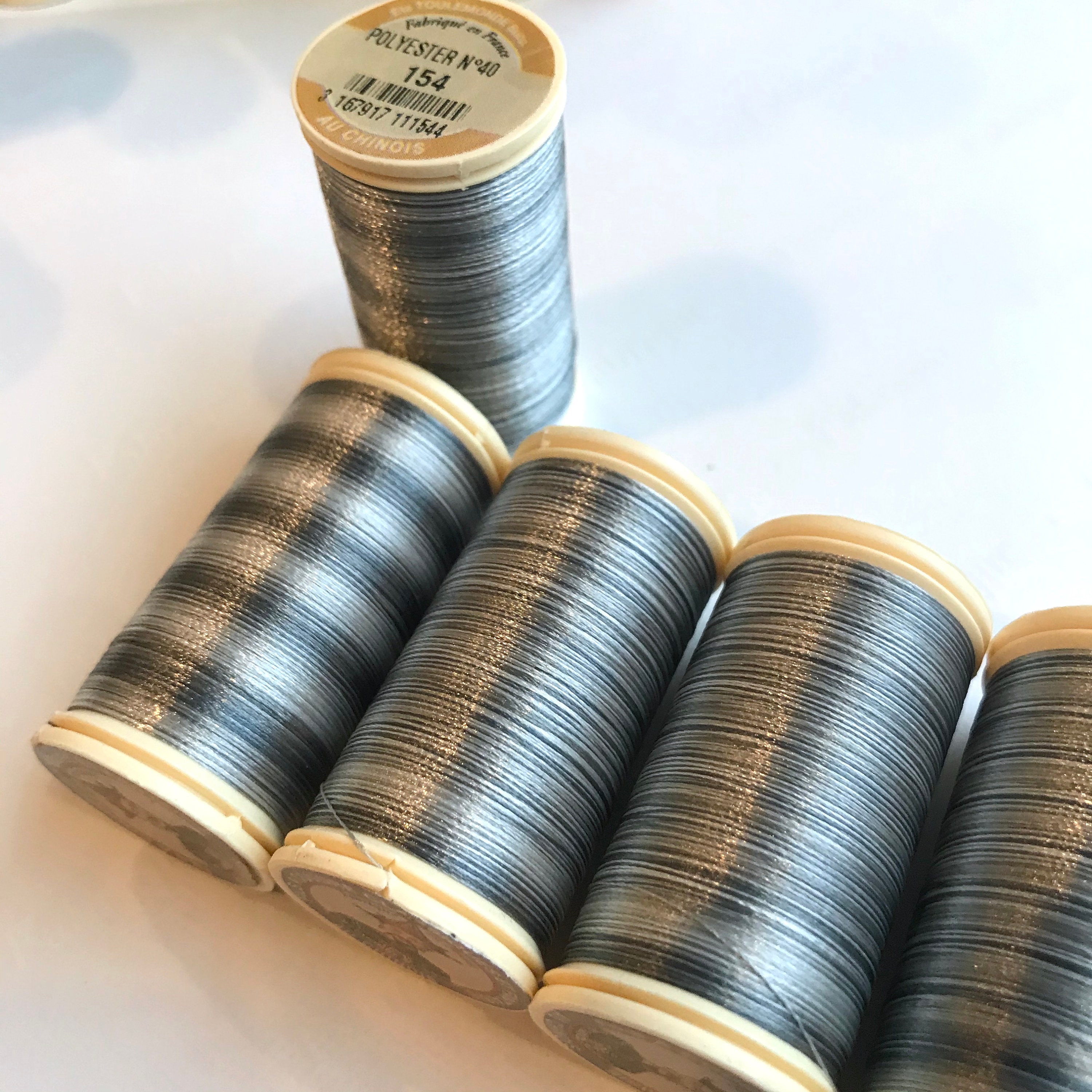 Sajou Blue Grey Variegated Thread Fil Au Chinois Luneville - Etsy
